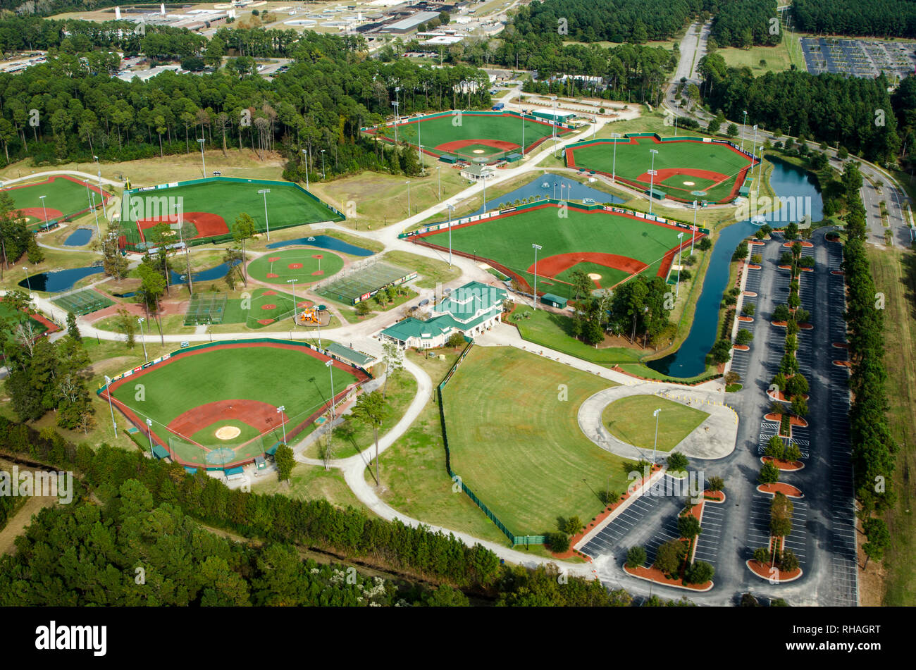 Aerial View of the Grand Strand of Myrtle Beach, South Carolina Stock ...