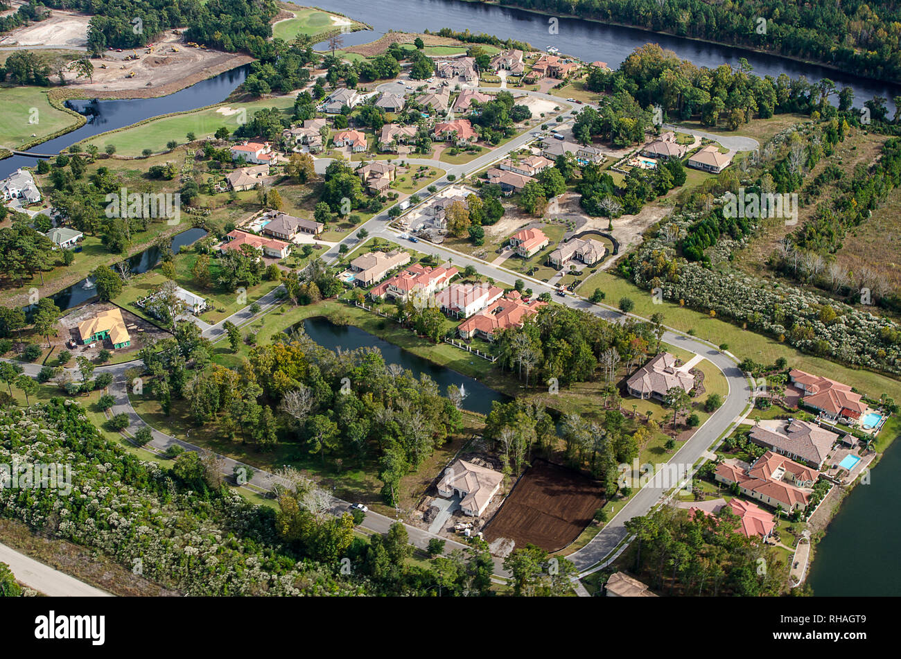 Aerial View of the Grand Strand of Myrtle Beach, South Carolina Stock ...