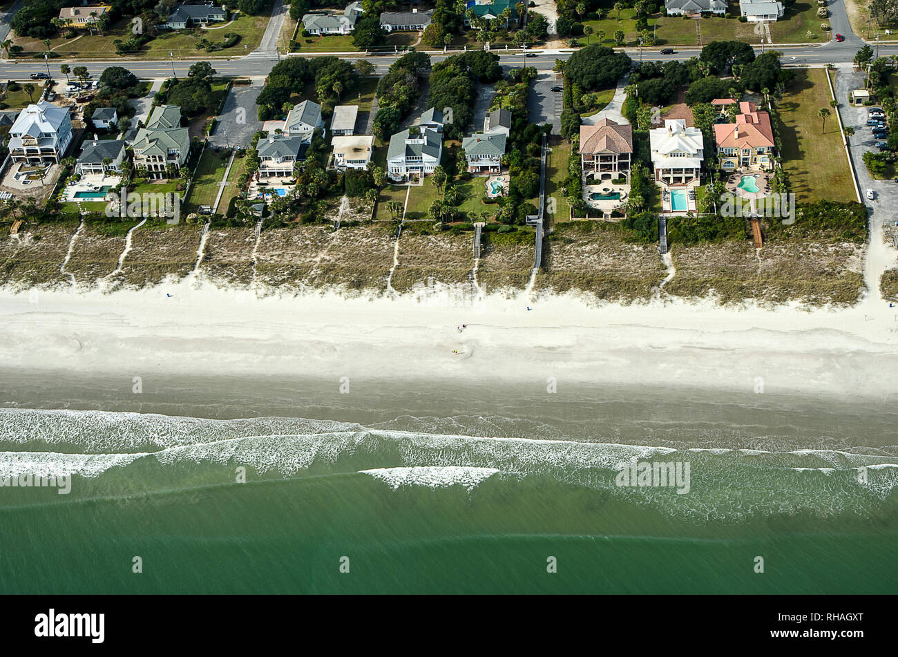 Aerial View of the Grand Strand of Myrtle Beach, South Carolina Stock ...