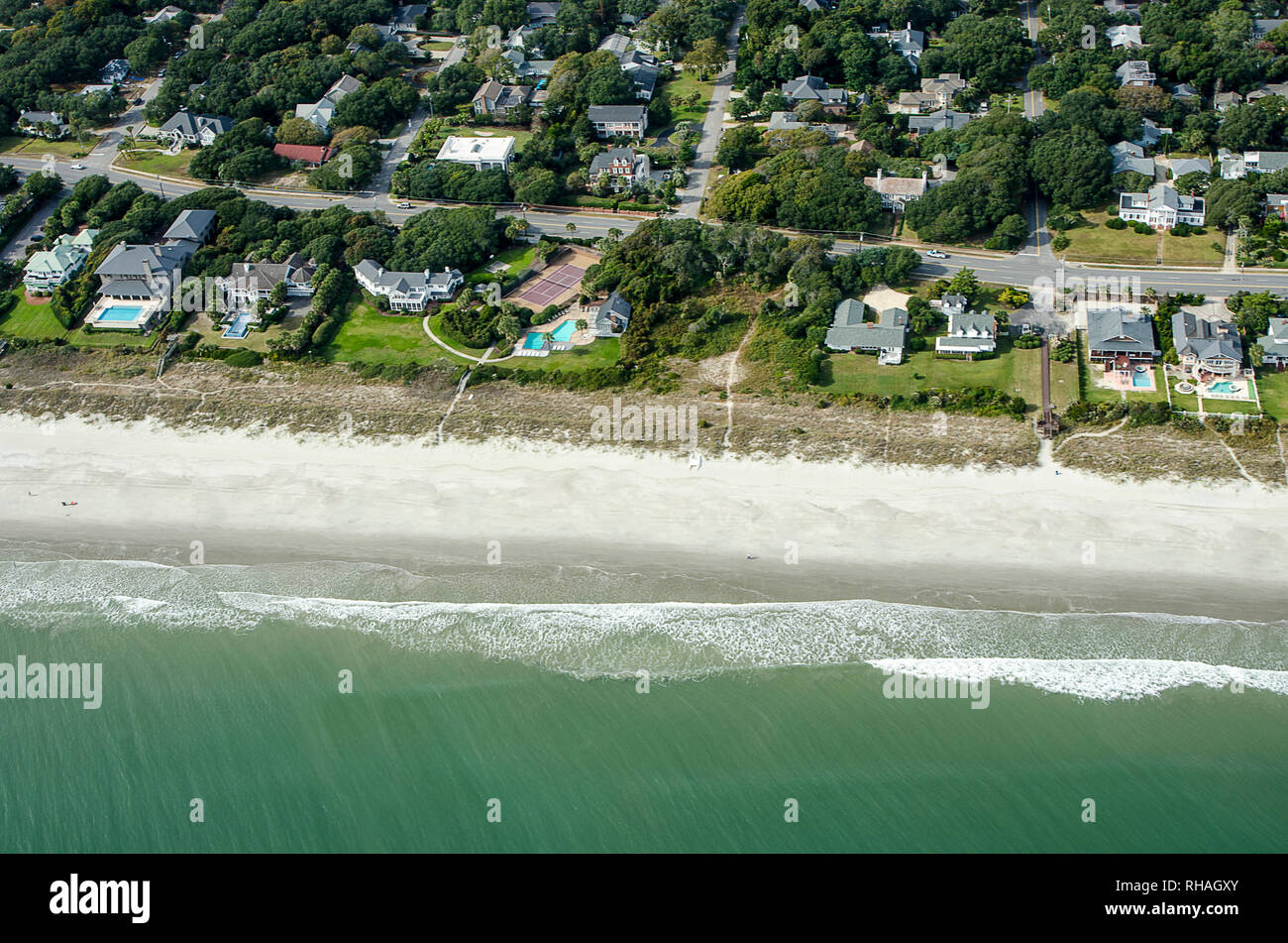 Aerial View of the Grand Strand of Myrtle Beach, South Carolina Stock ...