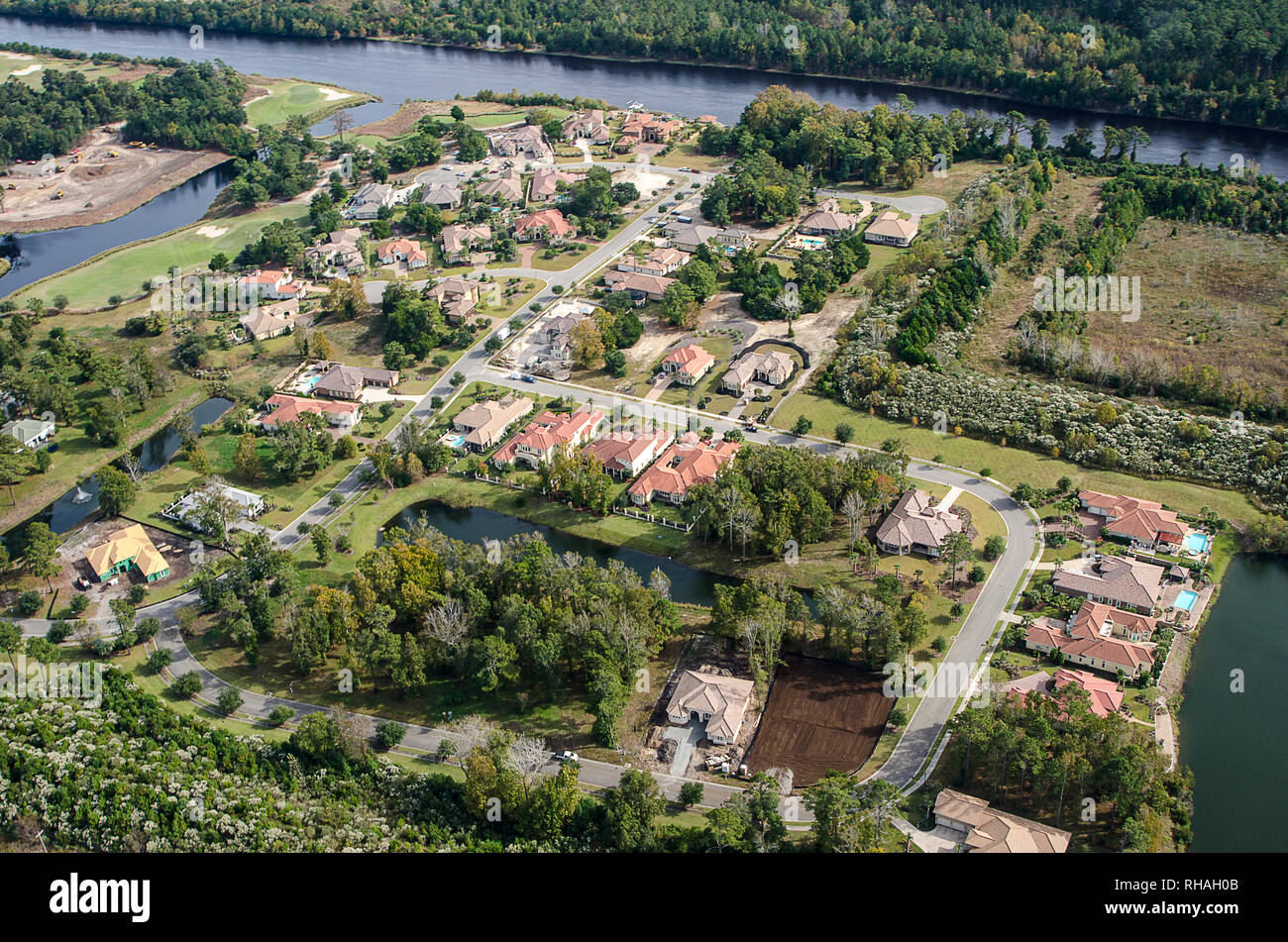 Aerial View of the Grand Strand of Myrtle Beach, South Carolina Stock ...