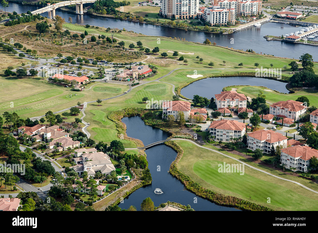 Aerial View of the Grand Strand of Myrtle Beach, South Carolina Stock ...