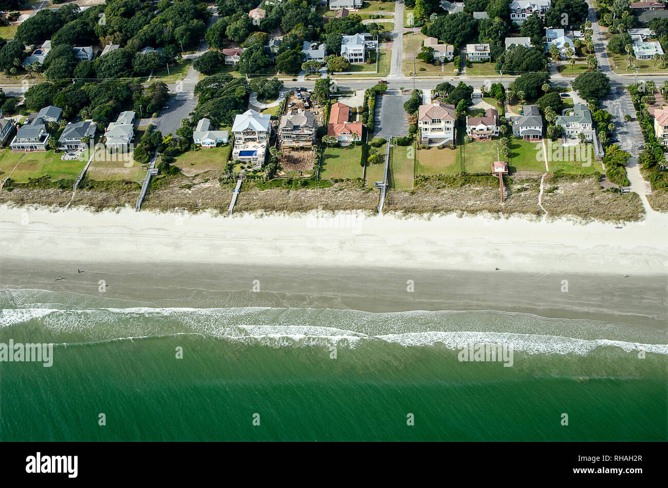 Aerial View of the Grand Strand of Myrtle Beach, South Carolina Stock ...