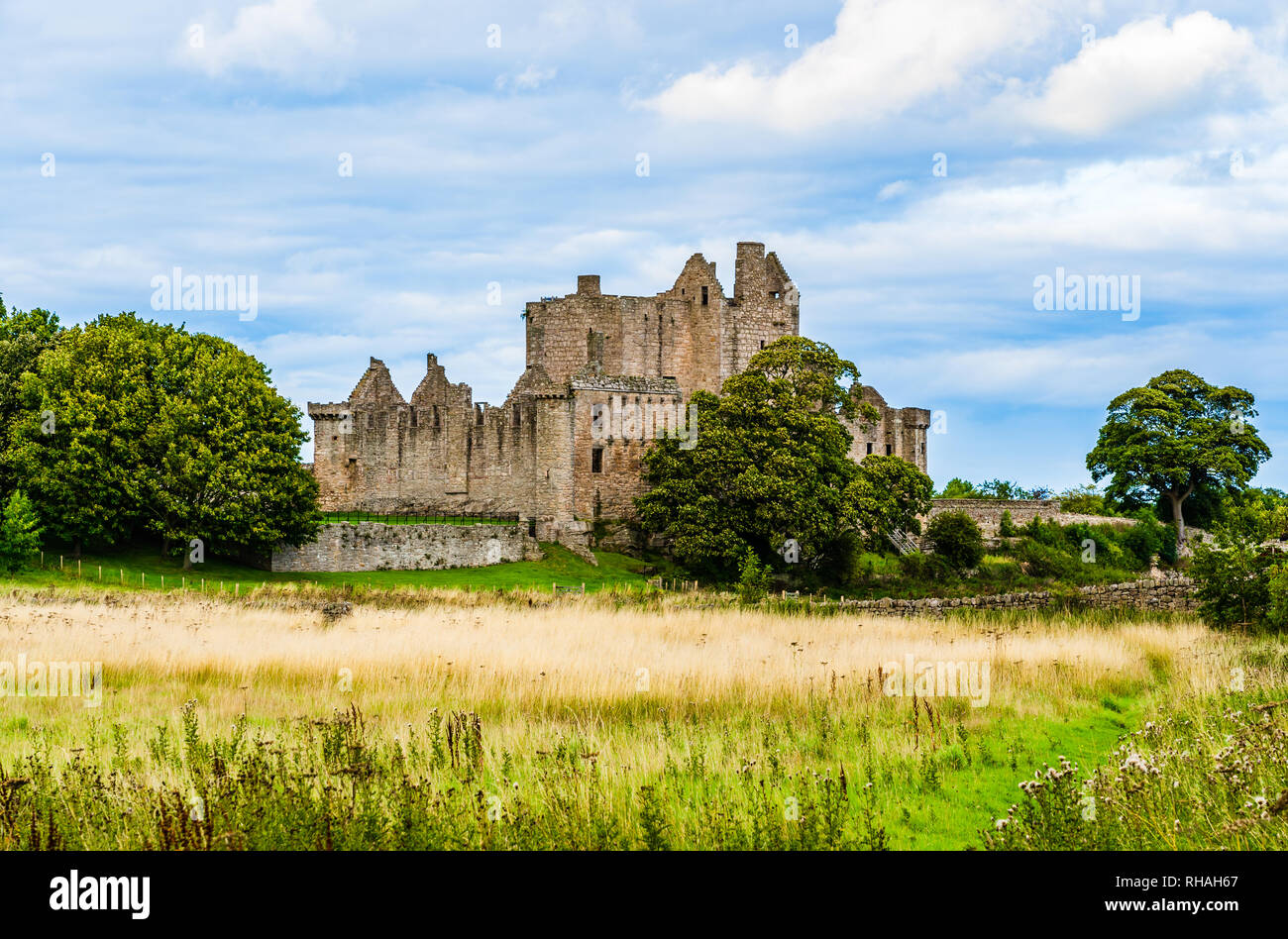 Edinburgh, Scotland: Ruins of Craigmillar Castle, built between 14th ...