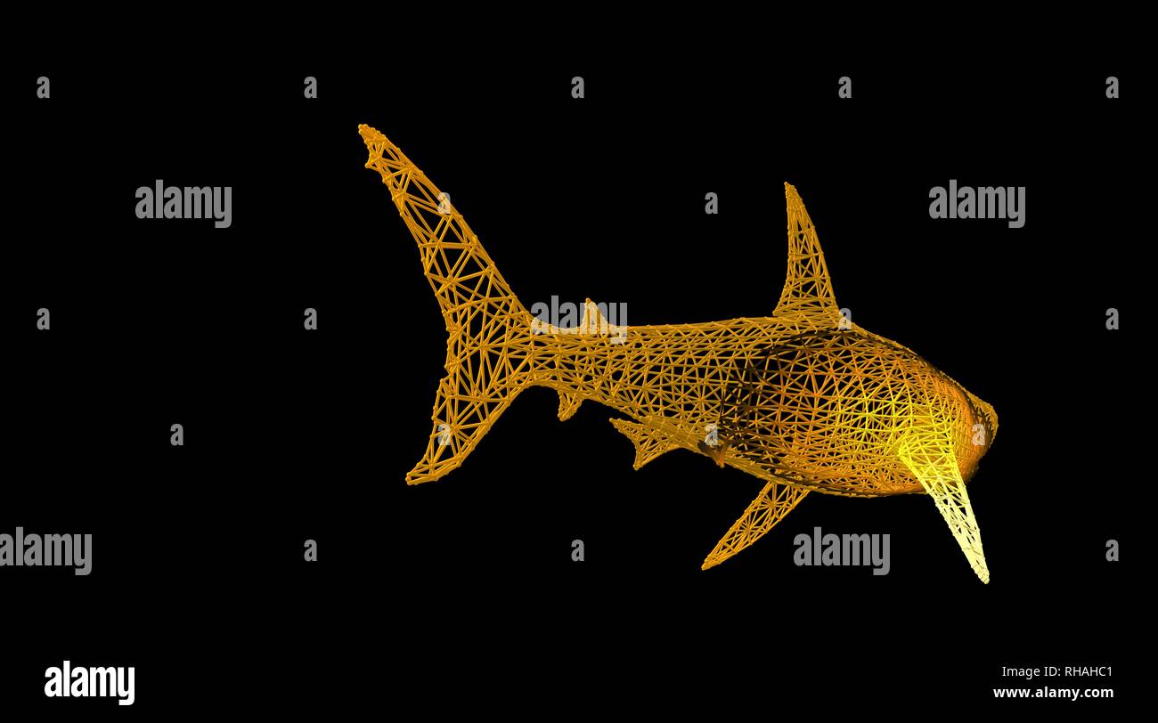 3d rendering animal wireframe hi-res stock photography and images - Alamy
