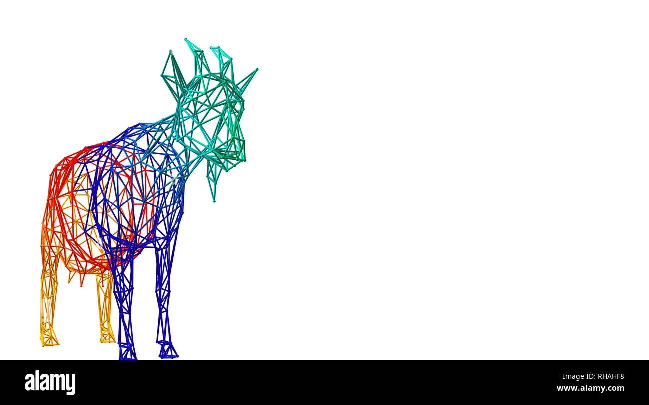 Goat abstract logo design hi-res stock photography and images - Alamy