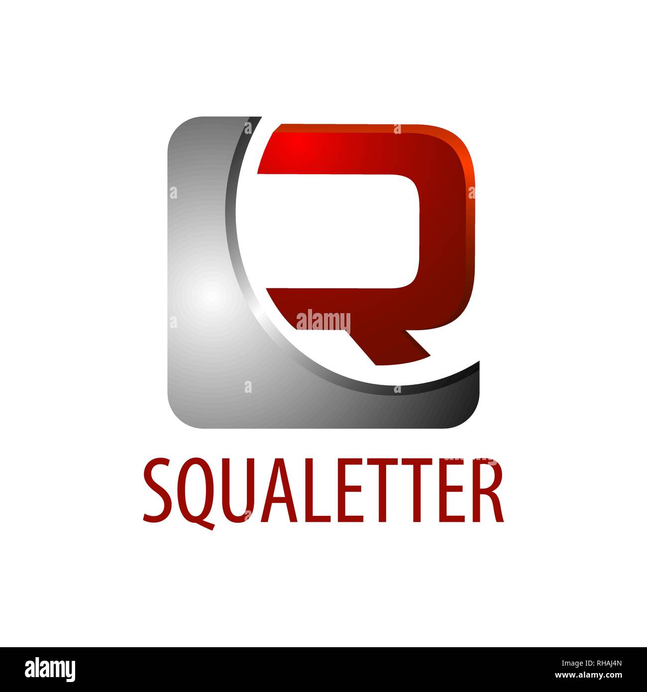 Square initial letter R logo concept design. 3D three dimensional style ...