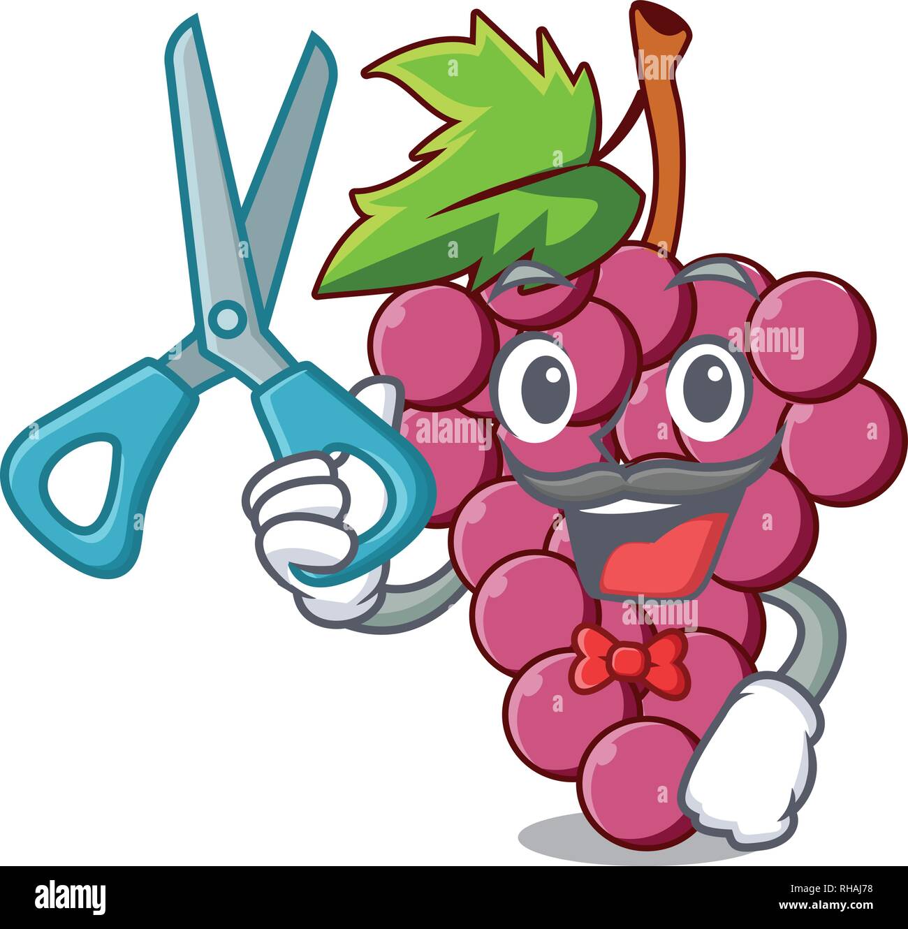 Barber red grapes fruit in cartoon shape Stock Vector Image & Art - Alamy