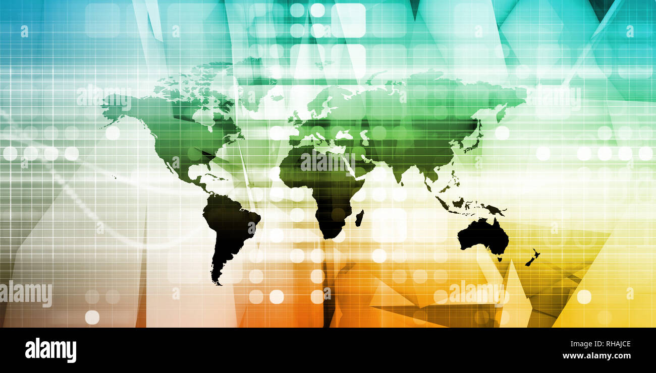 Global Marketing Technology Solutions Platform Network Art Stock Photo ...
