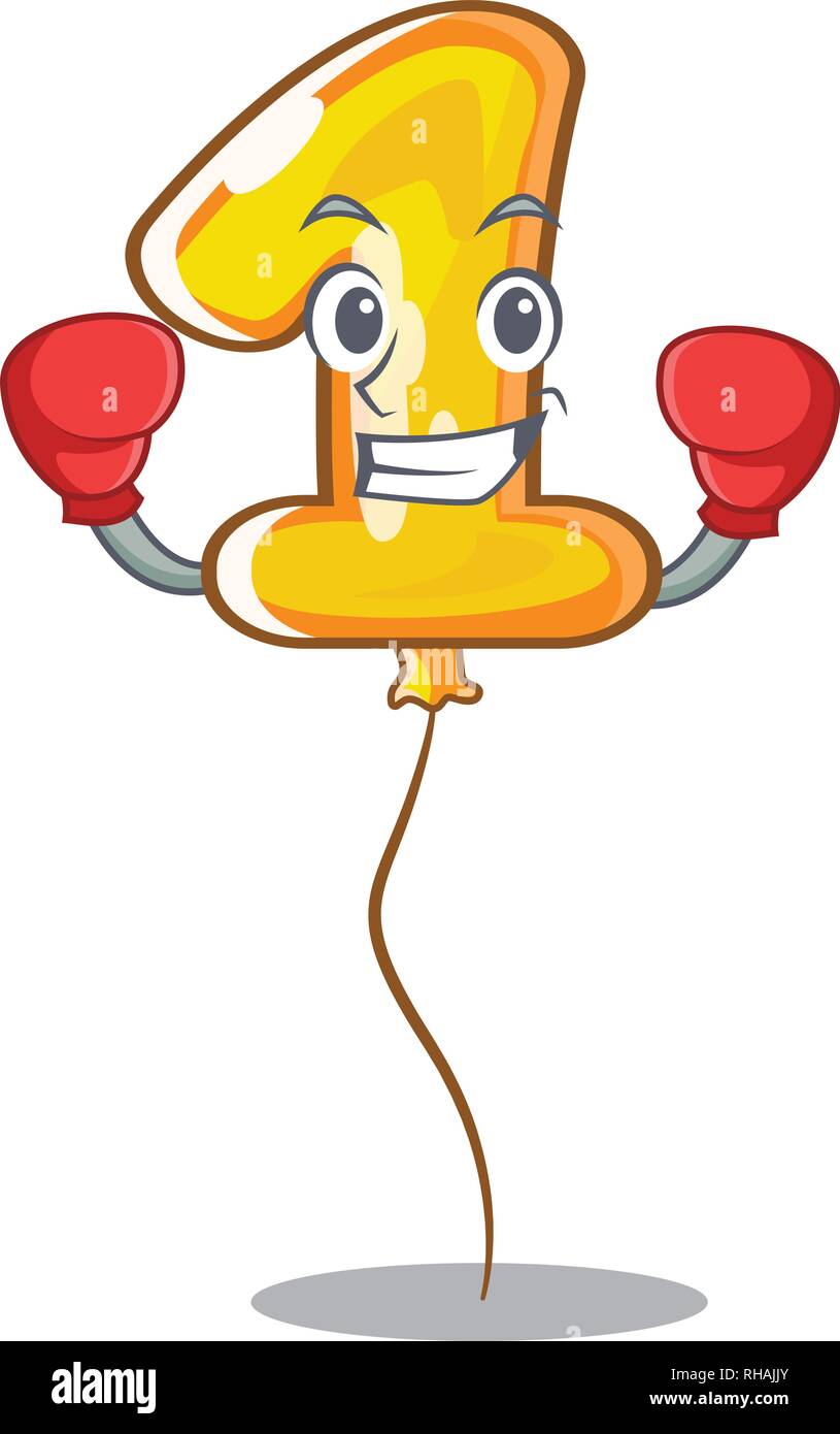 Boxing number one balloon in cartoon shape Stock Vector Image & Art - Alamy