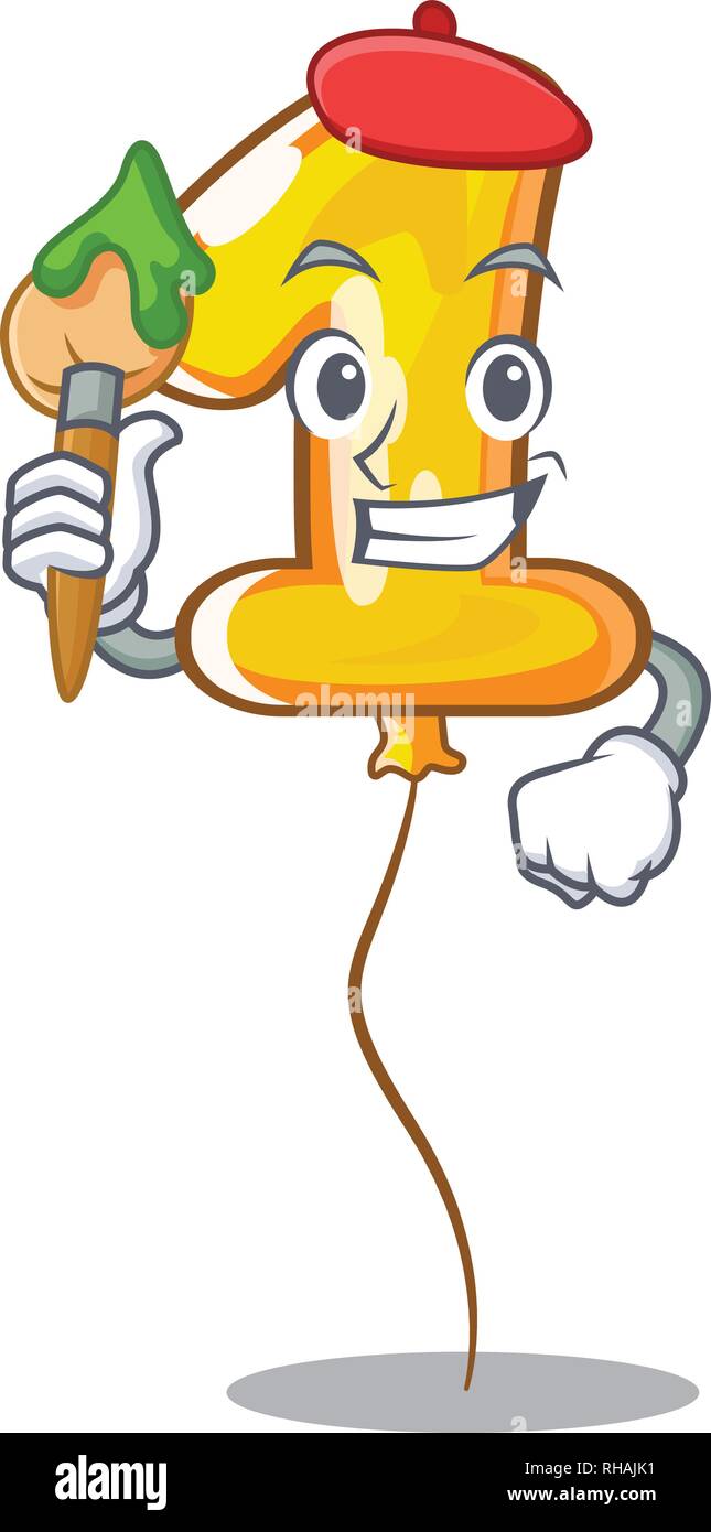 Artist number one balloon in cartoon shape Stock Vector Image & Art - Alamy