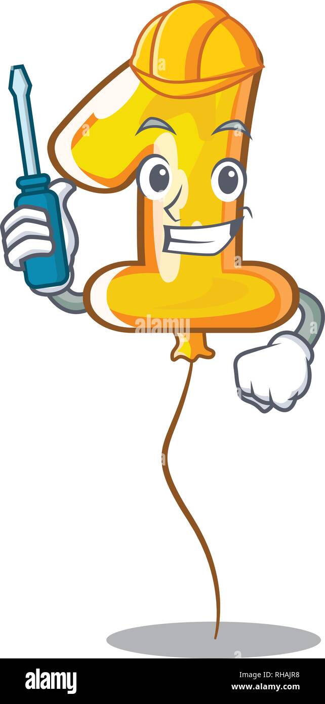 Automotive number one balloon stickto cartoon door Stock Vector Image ...