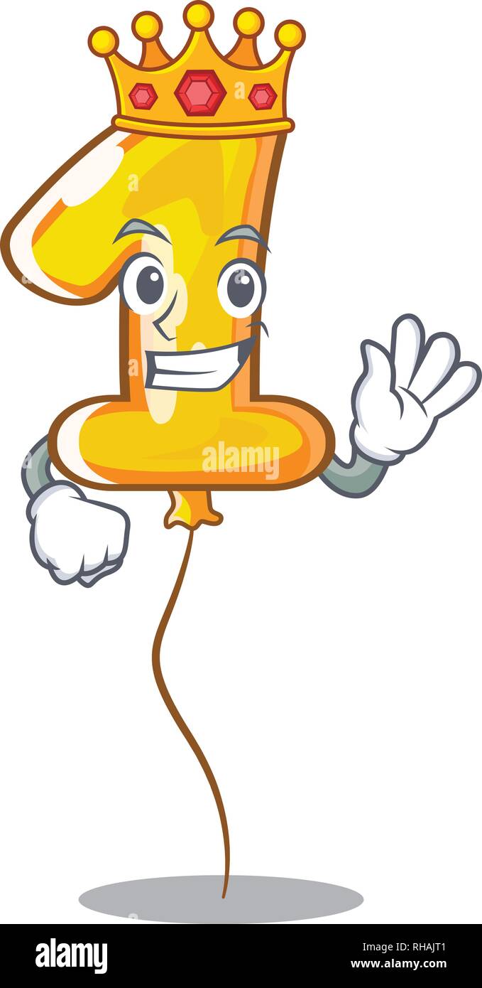 King number one balloon stickto cartoon door Stock Vector Image & Art ...