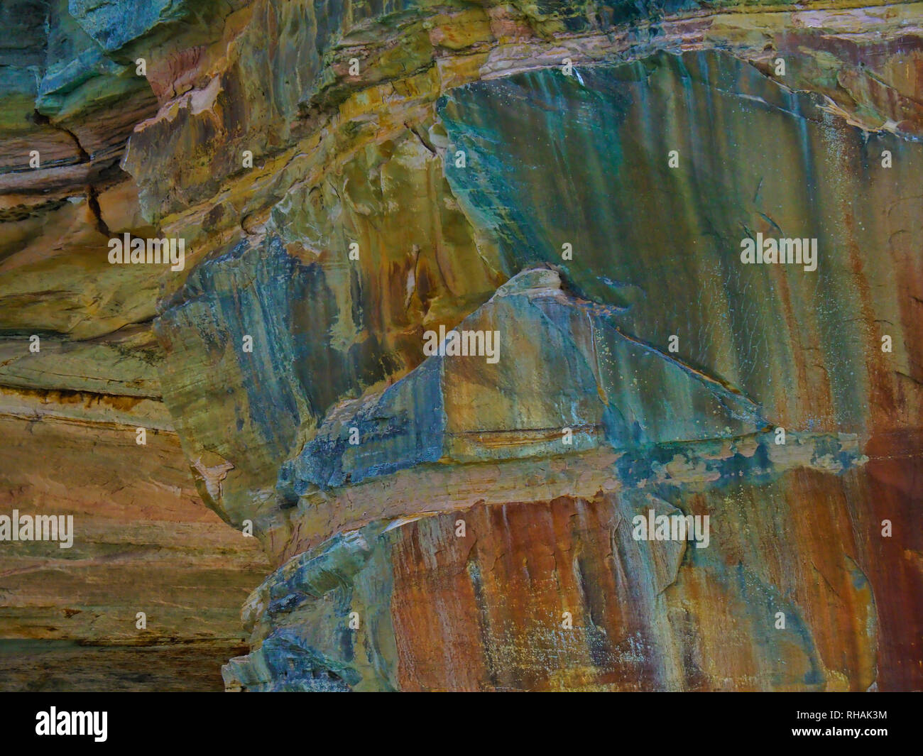 Painted Cliff, Pictured Rocks National Lakeshore, Munising, Michigan ...