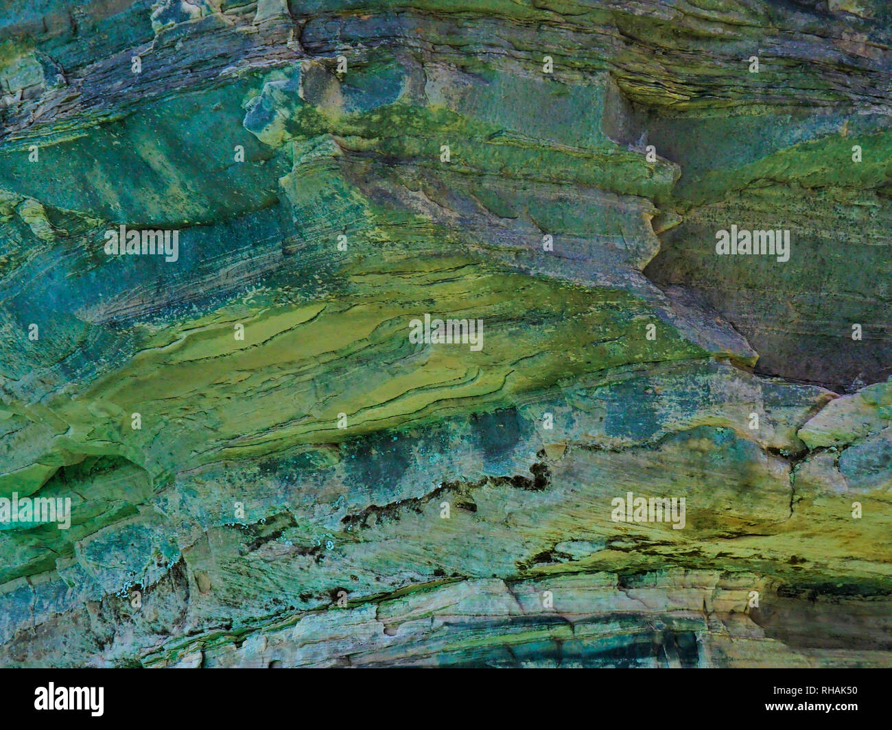 Painted Cliff, Pictured Rocks National Lakeshore, Munising, Michigan ...