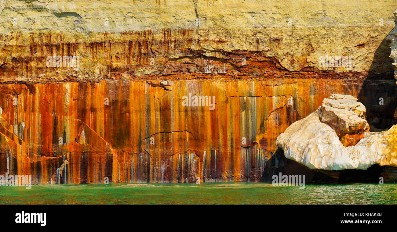 Painted Cliff, Pictured Rocks National Lakeshore, Munising, Michigan ...
