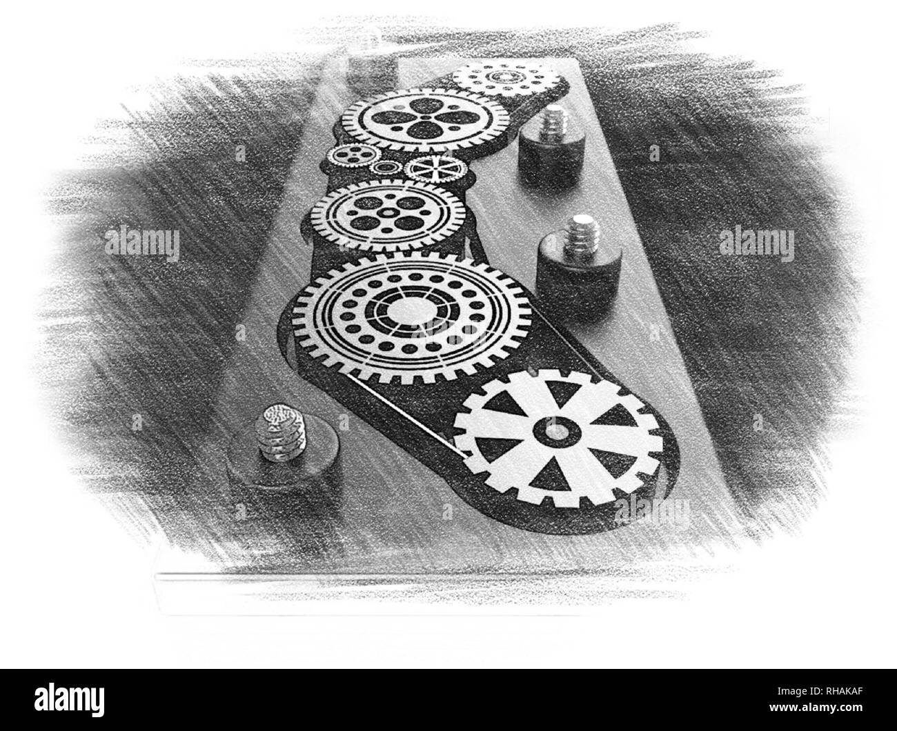 Models for architectural interior design, 3D illustration, artist ...