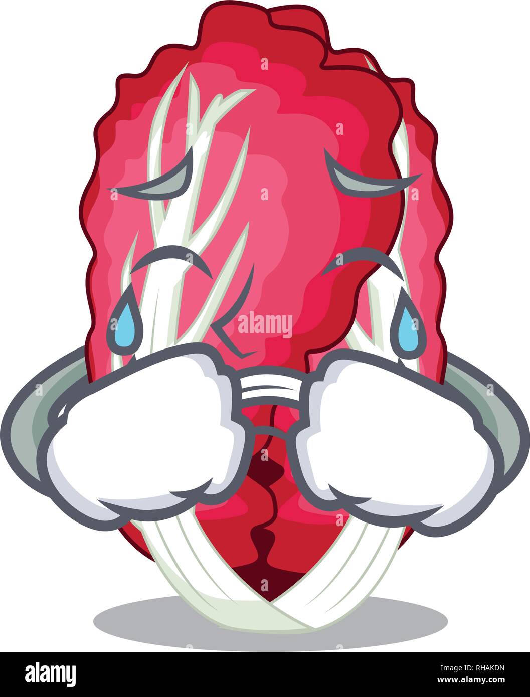 Crying vegetables radicchio in a character refrigerator Stock Vector ...