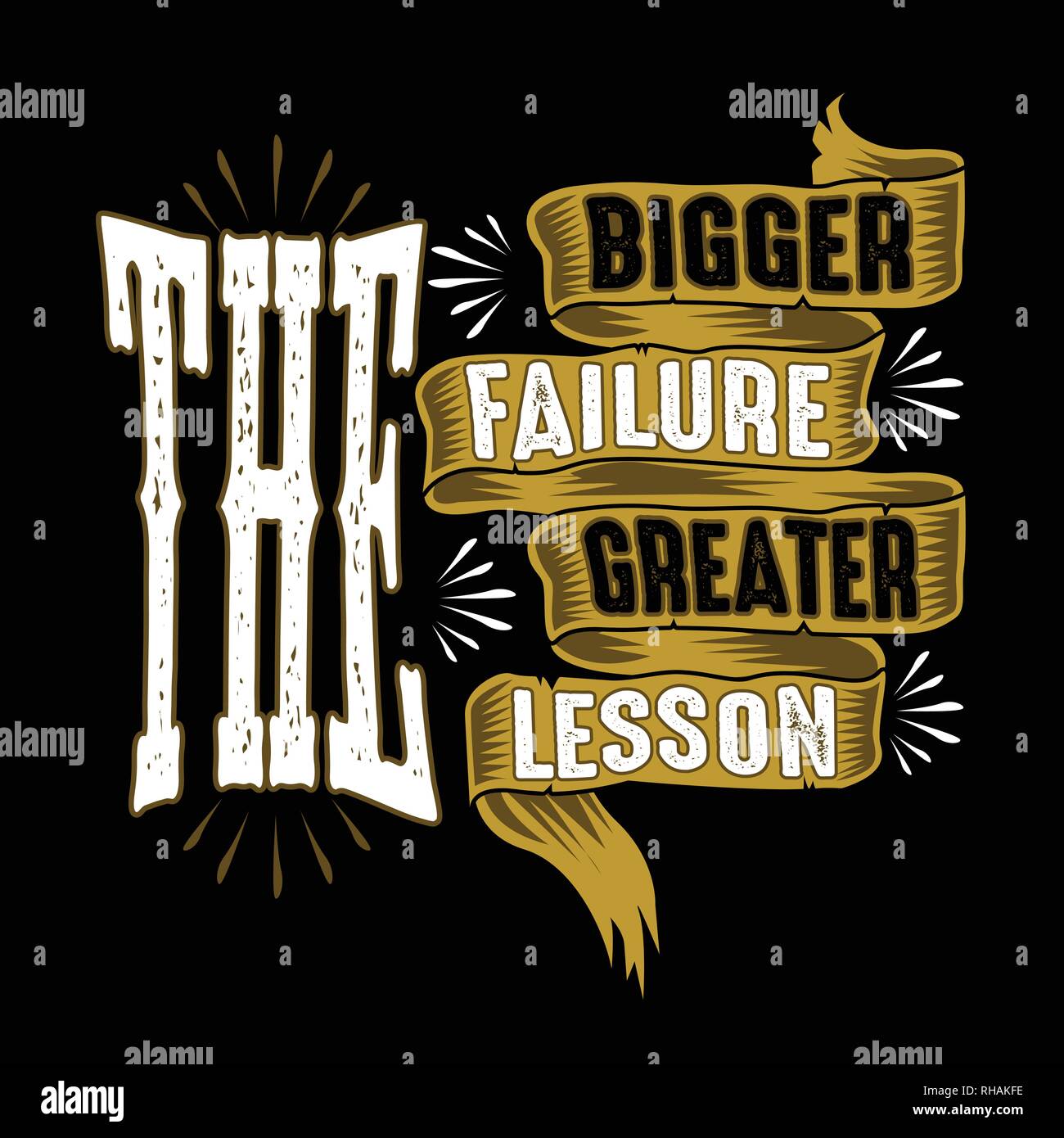 Business Quote. The Bigger Failure Greater Lesson Stock Vector Image ...