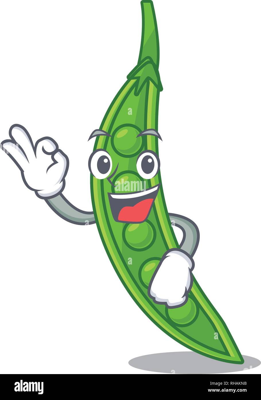 Okay snow pea in a cartoon bowl Stock Vector Image & Art - Alamy