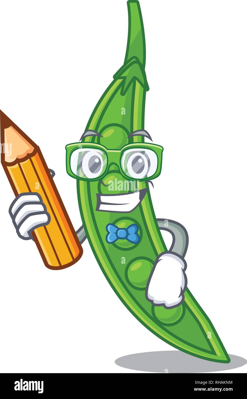 Student snow pea in a cartoon bowl Stock Vector Image & Art - Alamy