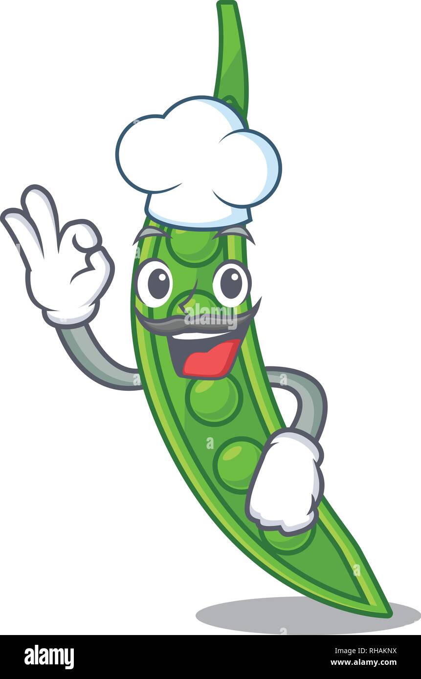 Chef snow pea in a cartoon bowl Stock Vector Image & Art - Alamy