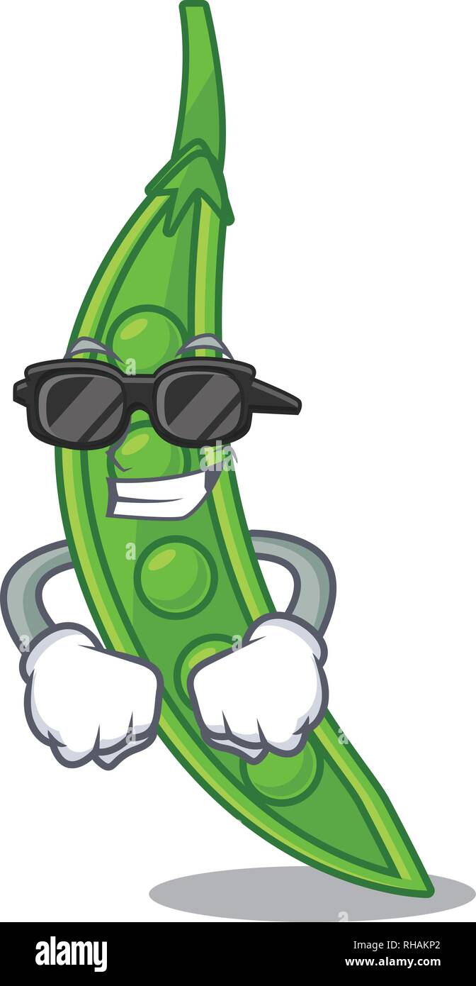 Super cool snow pea in a cartoon bowl Stock Vector Image & Art - Alamy