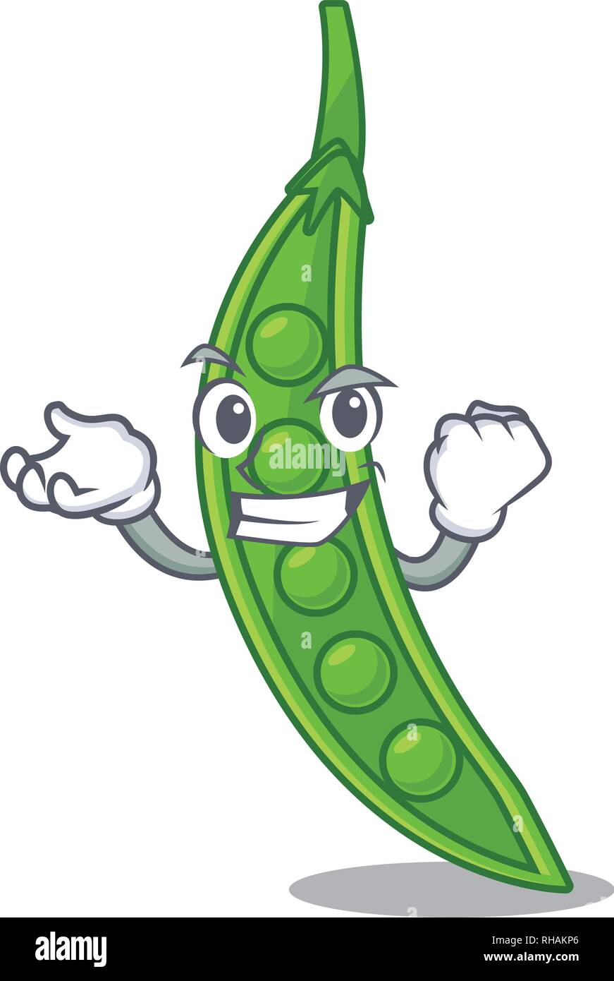 Successful snow pea in a cartoon bowl Stock Vector Image & Art - Alamy