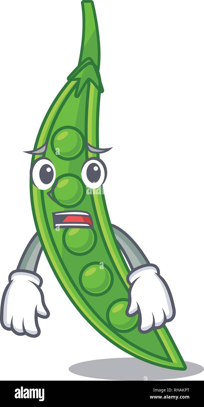 Afraid snow pea in a cartoon basket Stock Vector Image & Art - Alamy