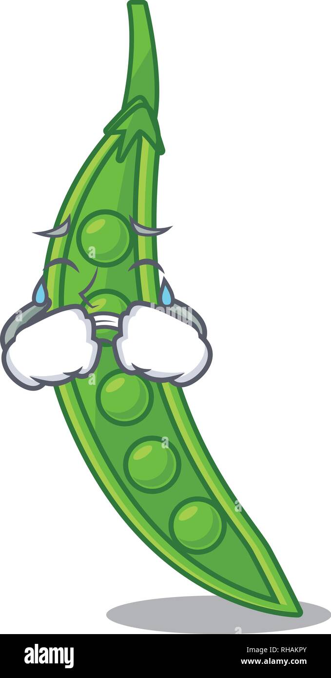 Crying snow pea in a cartoon basket Stock Vector Image & Art - Alamy