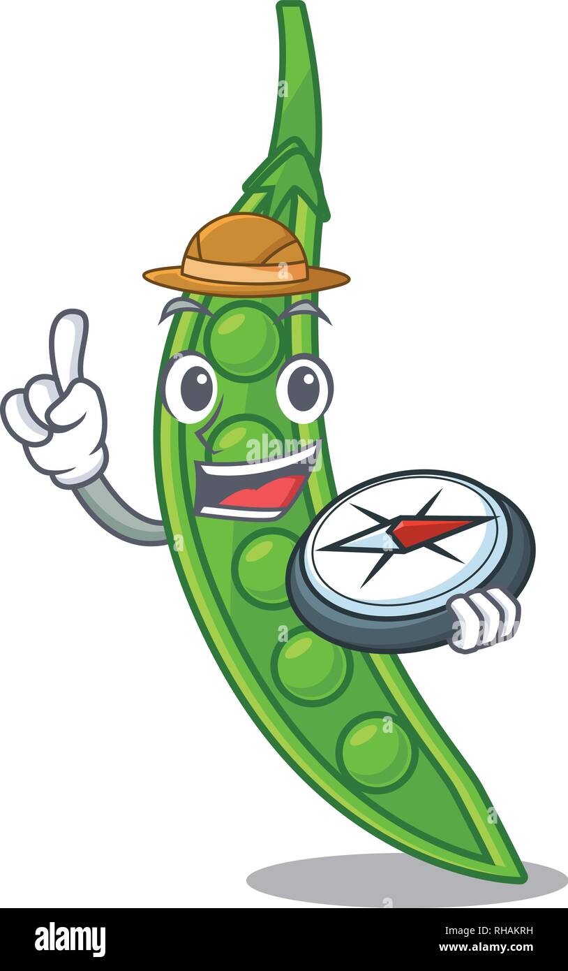 Explorer snow pea in a cartoon basket Stock Vector Image & Art - Alamy