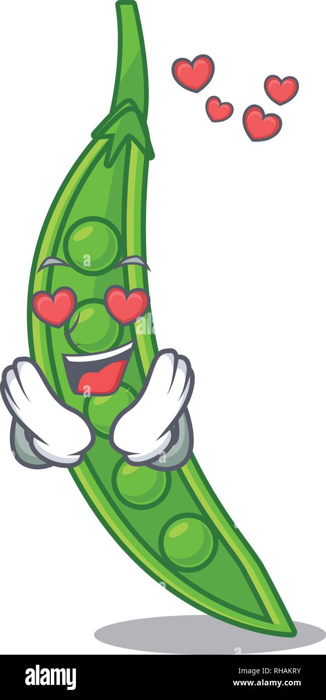 In love snow pea in a cartoon basket Stock Vector Image & Art - Alamy