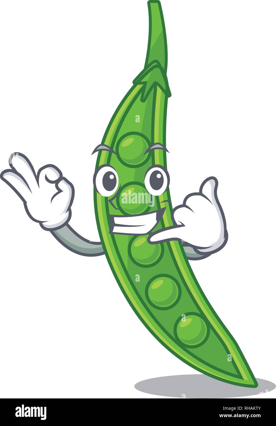 Call me snow peas isolated the on character Stock Vector Image & Art ...