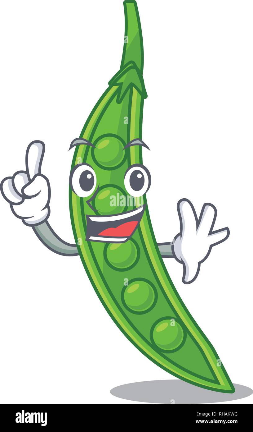 Finger snow peas isolated the on character Stock Vector Image & Art - Alamy