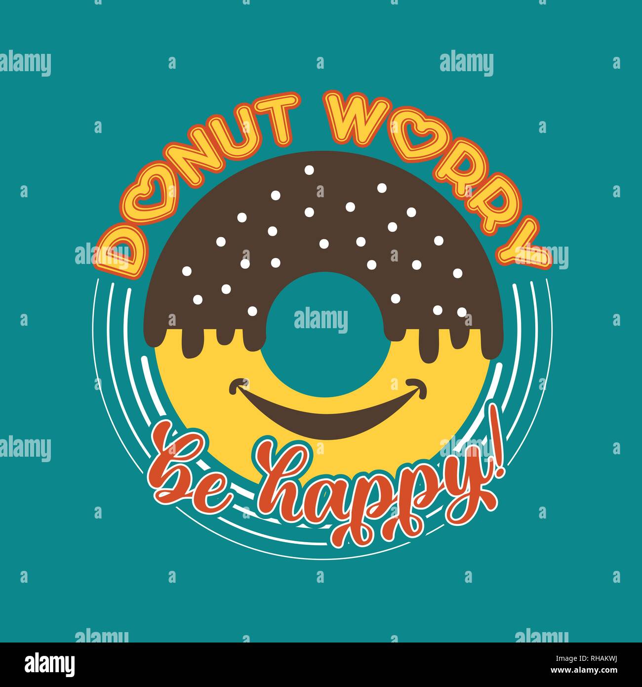 Donuts Quote and Saying. Donuts Worry be happy Stock Vector Image & Art ...