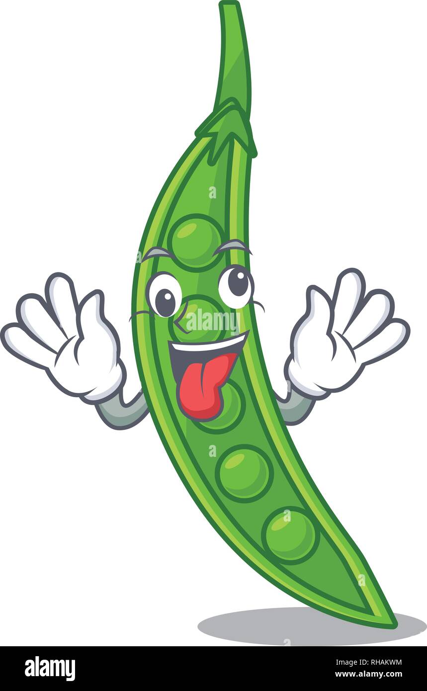 Crazy snow peas isolated the on character Stock Vector Image & Art - Alamy