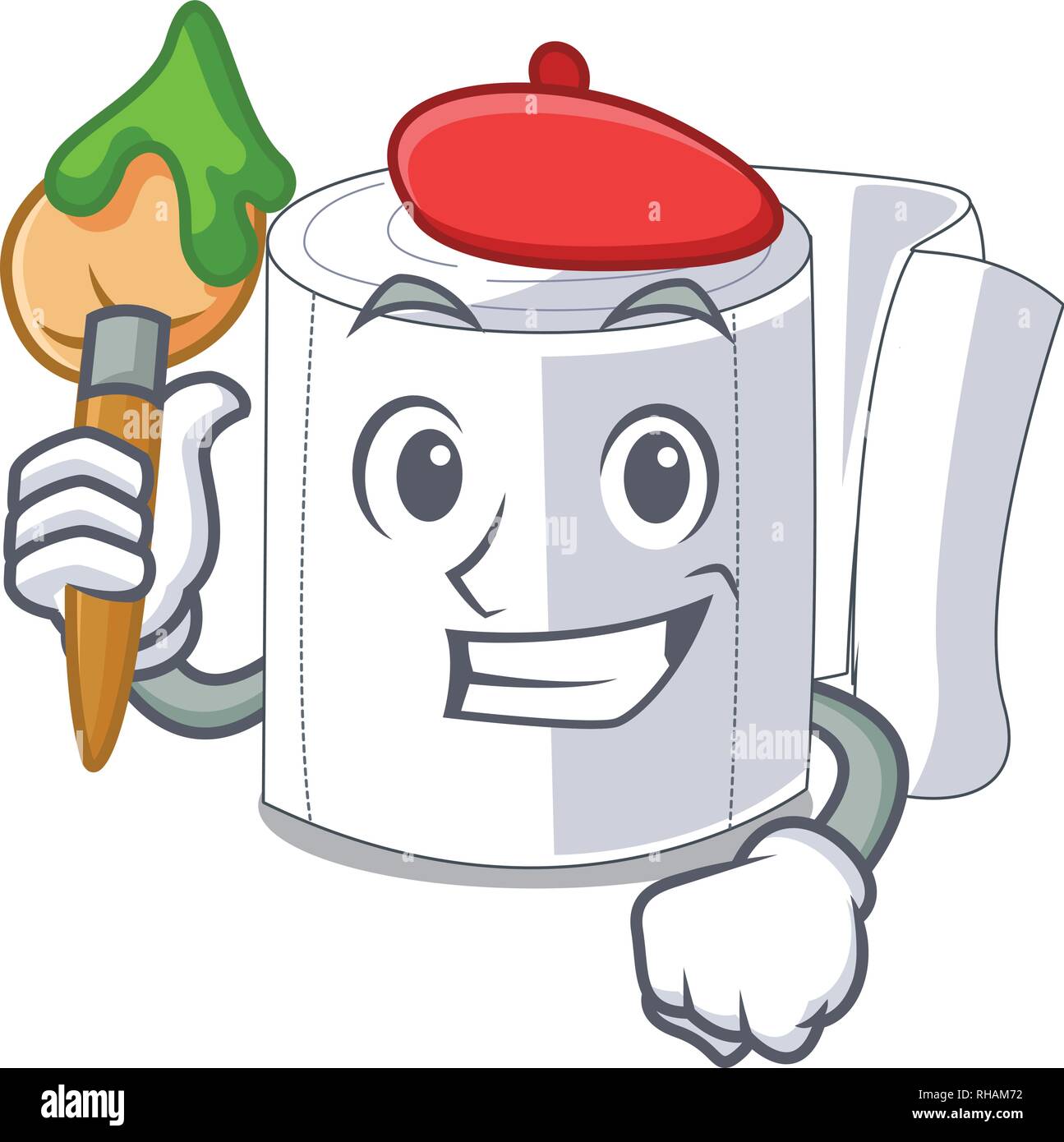 Artist cartoon toilet paper in the bathroom Stock Vector Image & Art ...