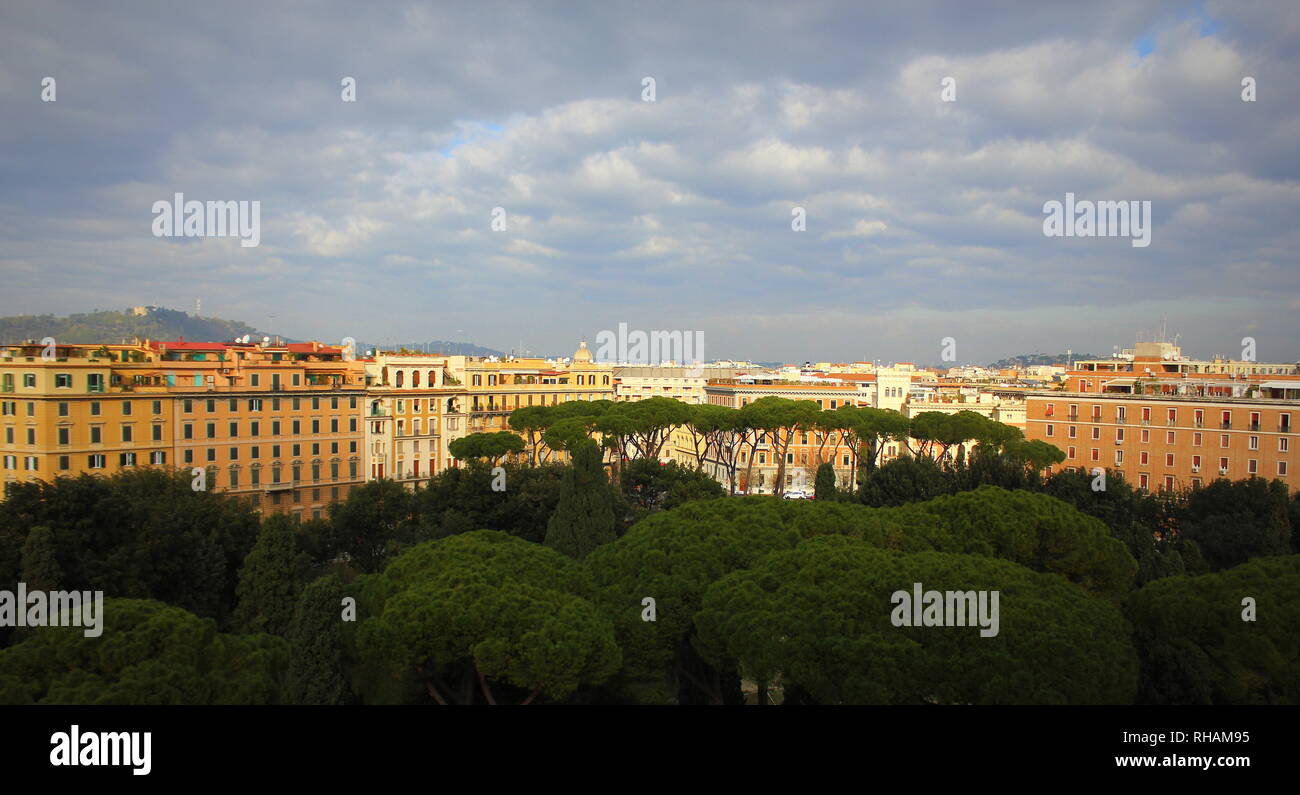 Panorama of Rome from Angel Castle (Castel Sant'Angelo Stock Photo - Alamy