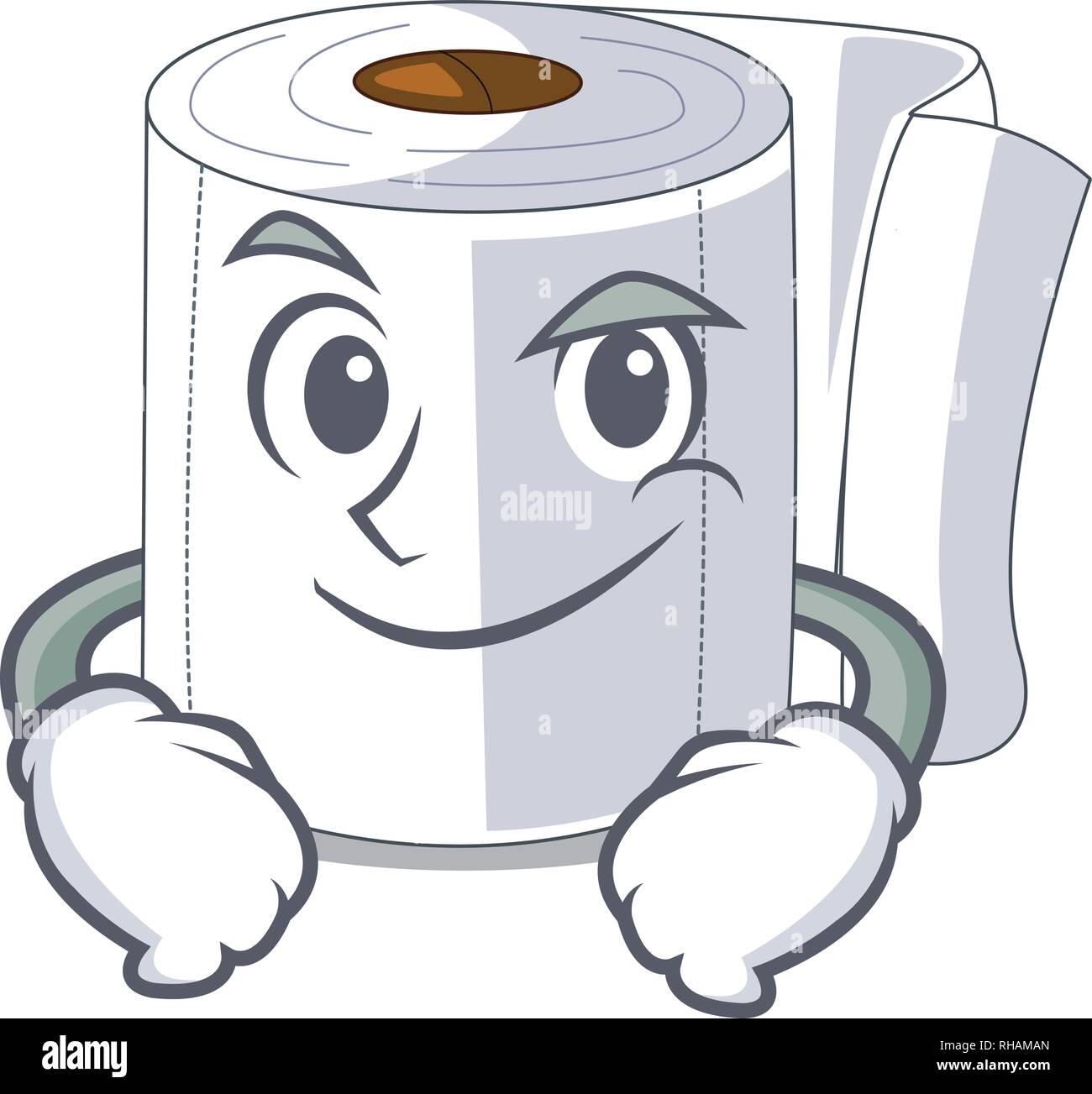 Toilet paper roll on wall Stock Vector Images - Alamy