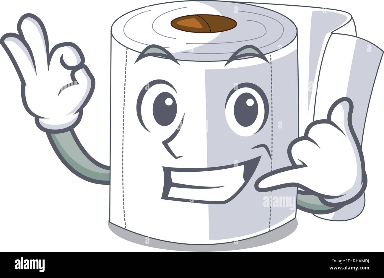 Call me toilet paper isolated with the cartoons Stock Vector Image ...