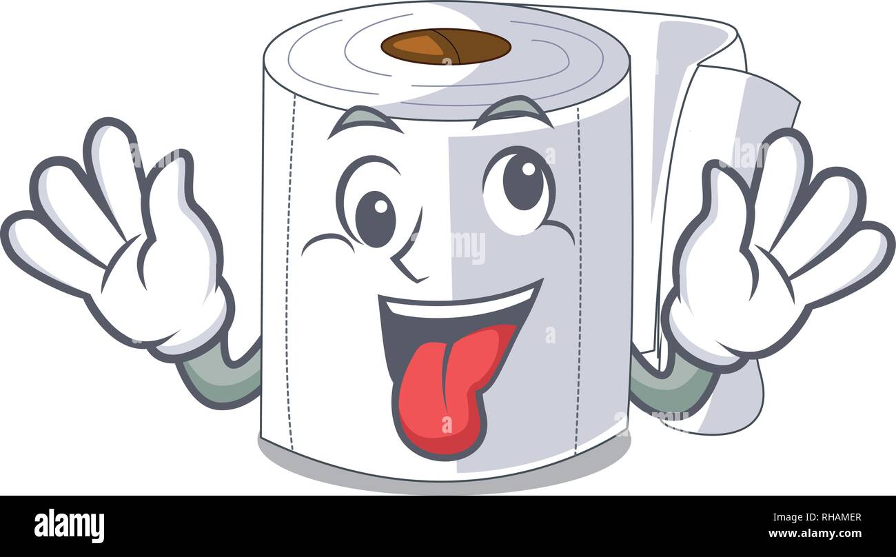 Roll toilet paper happy Stock Vector Images - Alamy