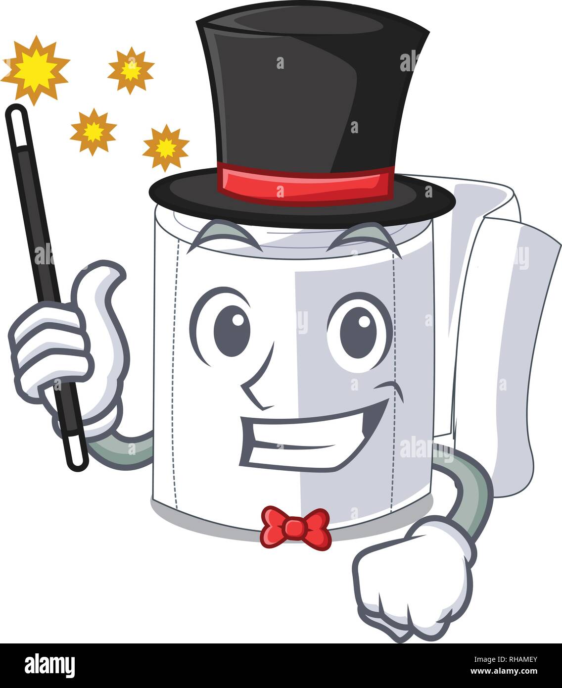 Magician toilet paper isolated with the cartoons Stock Vector Image ...