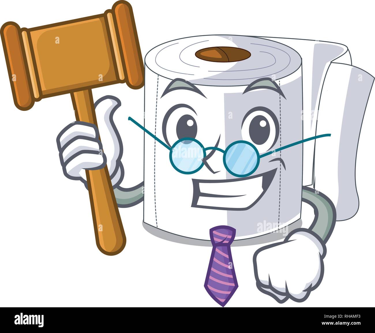 Judge toilet paper isolated with the cartoons Stock Vector Image & Art ...