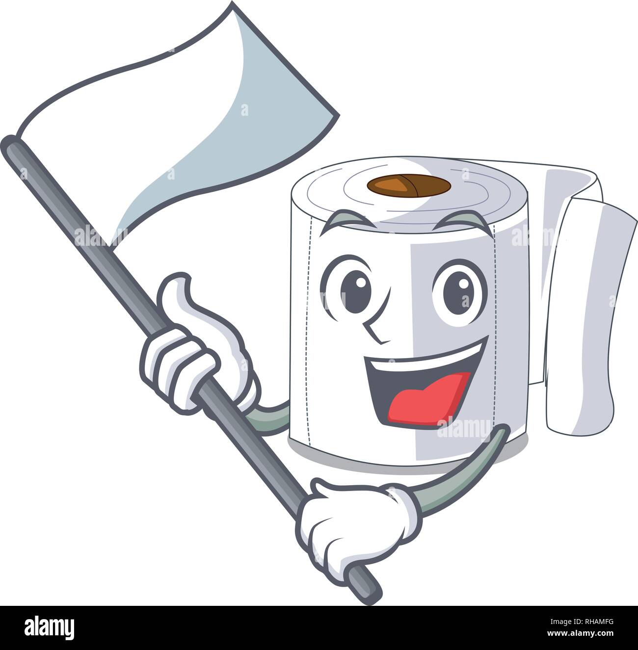 Happy Toilet Paper Clip Art