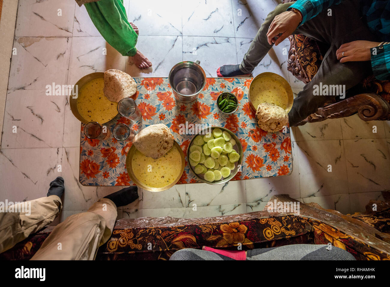 Indian Cuisine Kachi Kadhi with Chapati, It is Popular in Rajasthan ...