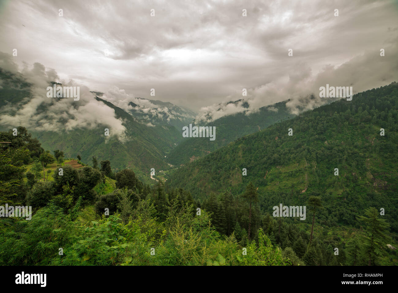 Photo of mountain range view. Timelapse Of Moving Clouds And Fog over ...