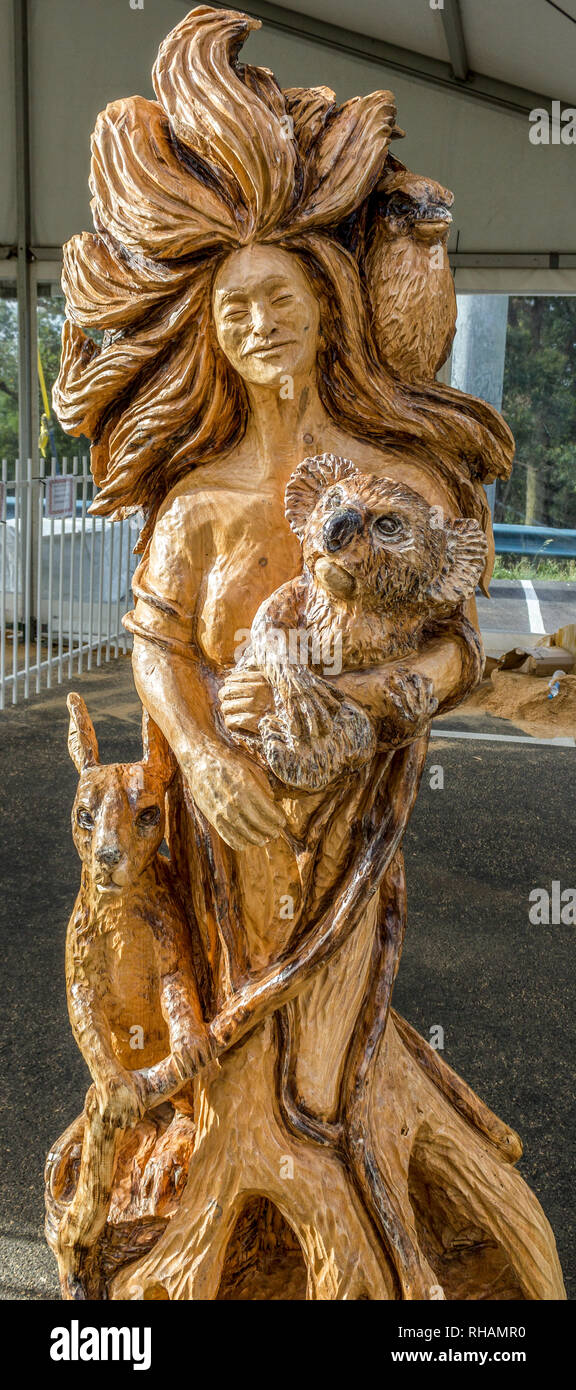 Wood carving in dead tree hi-res stock photography and images - Alamy