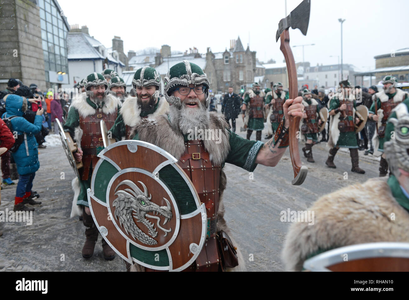 The 2019 Up Helly Aa fire festival held in Lerwick Shetland in January ...