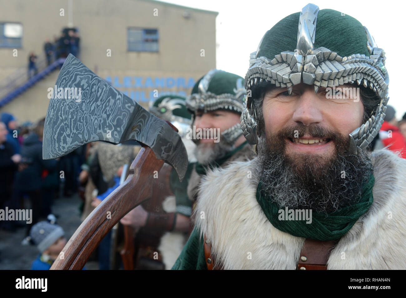 The 2019 Up Helly Aa fire festival held in Lerwick Shetland in January ...