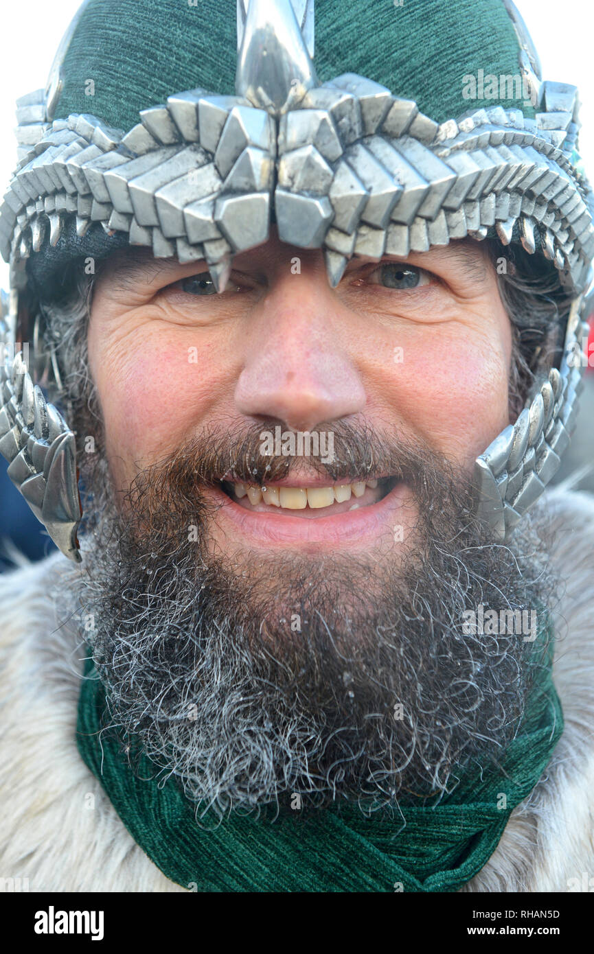 The 2019 Up Helly Aa fire festival held in Lerwick Shetland in January ...